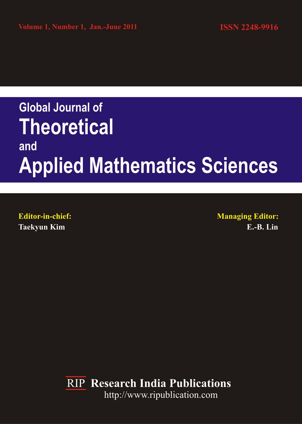 GJTAMS Global Journal Of Theoretical And Applied Mathematics Sciences GJTAMS Global Journal Of Theoretical And Applied Mathematics Sciences